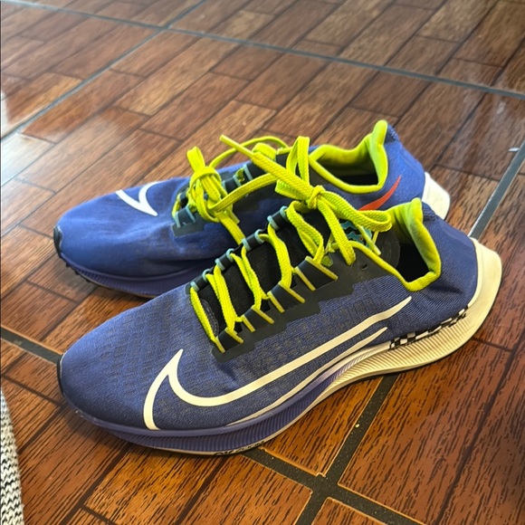 Nike | Shoes | Nike Blue And Neon Green Sneakers | Poshmark